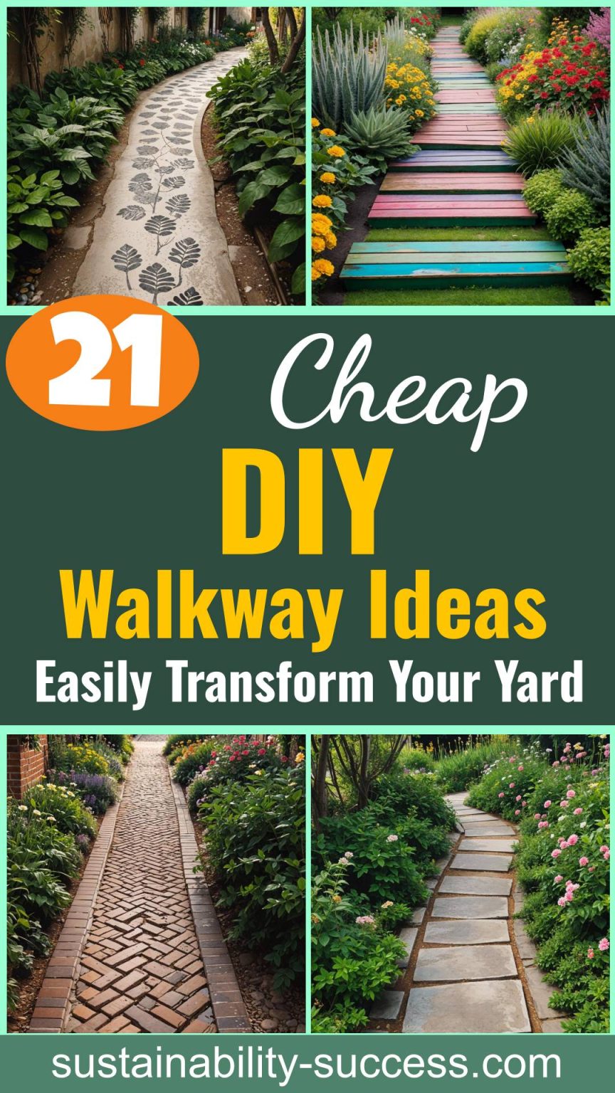 21 Cheap DIY Walkway Ideas to Transform Your Yard