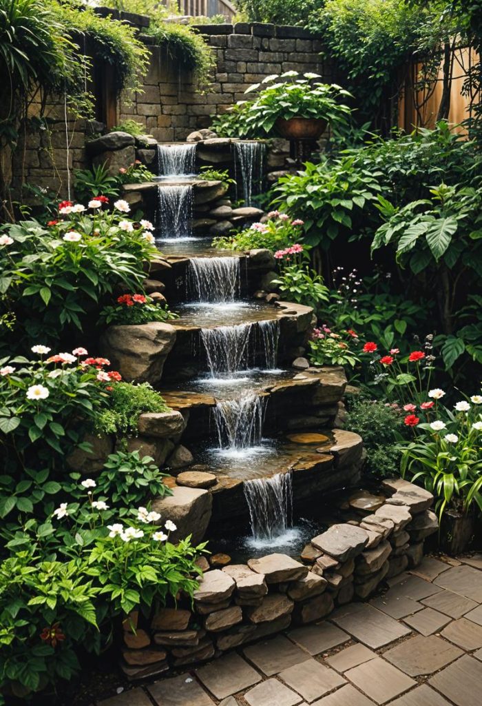 19 Lovely Small Garden Waterfalls to Inspire