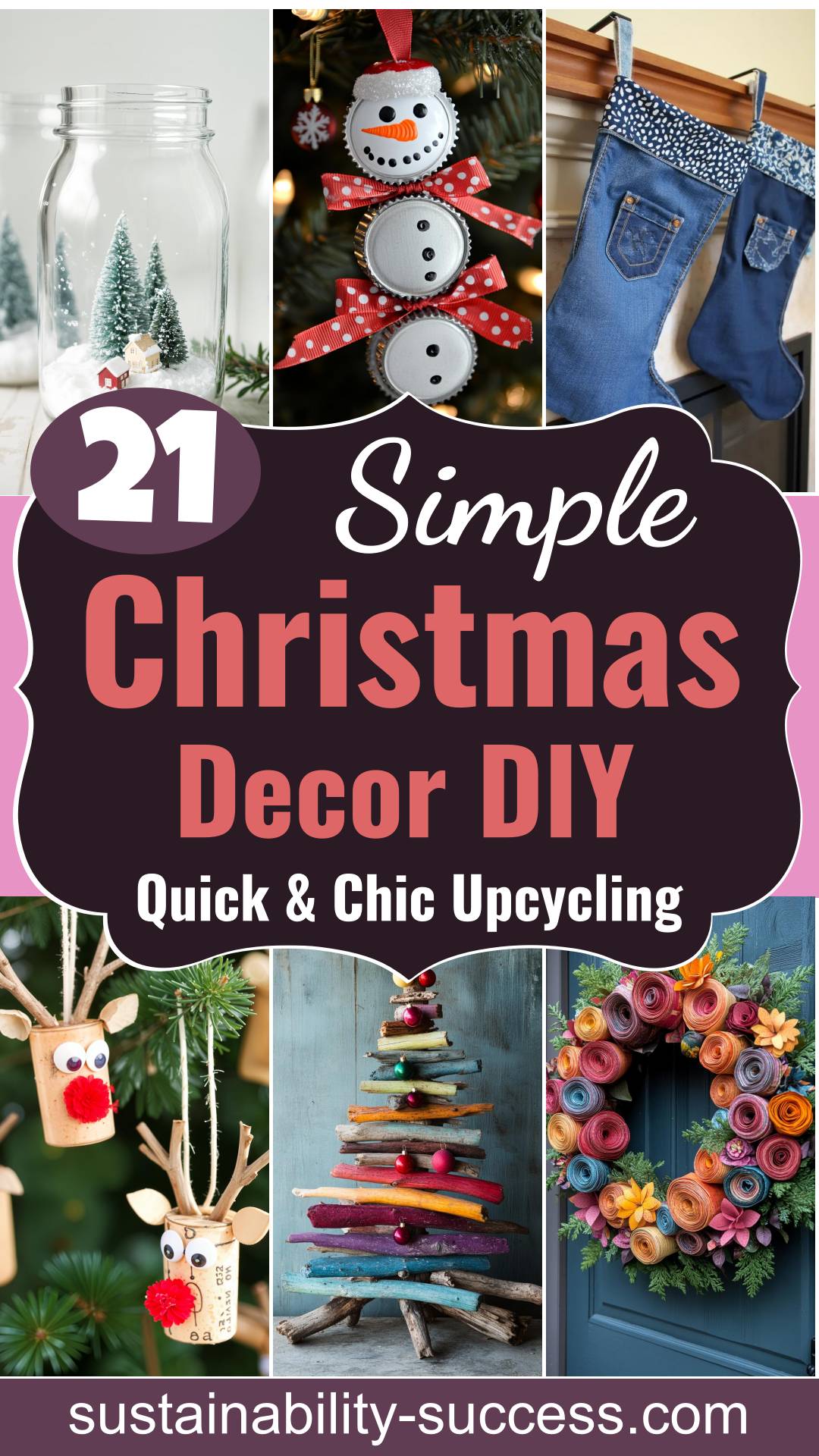 21 Quick & Simple Christmas Decor DIY for Upcycling Enthusiasts