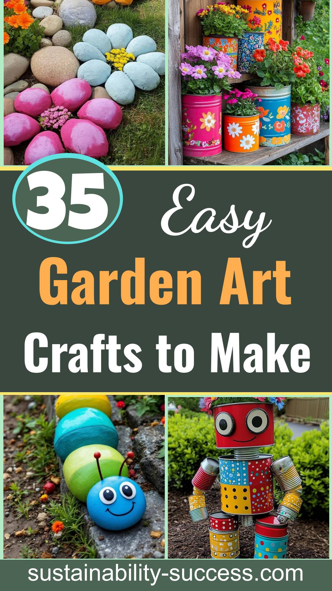 35 Easy Garden Art Crafts Anyone Can Make DIY