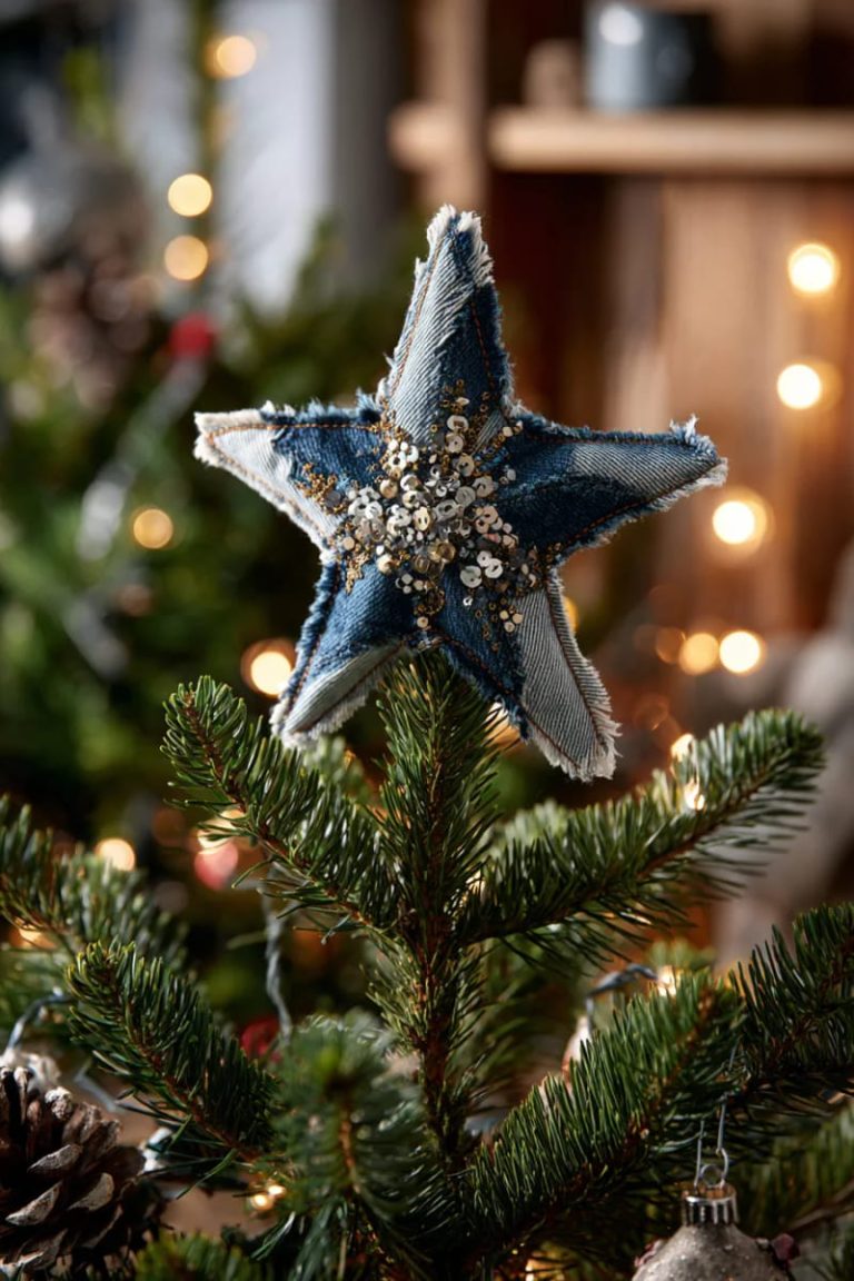 25 Creative Christmas Crafts Using Upcycled Jeans For Unique DIY ...