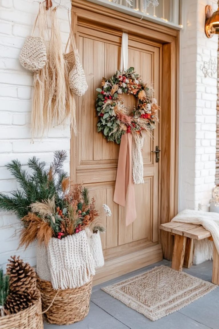 21 Unique Dried Flower Christmas Wreaths for a Cozy Holiday
