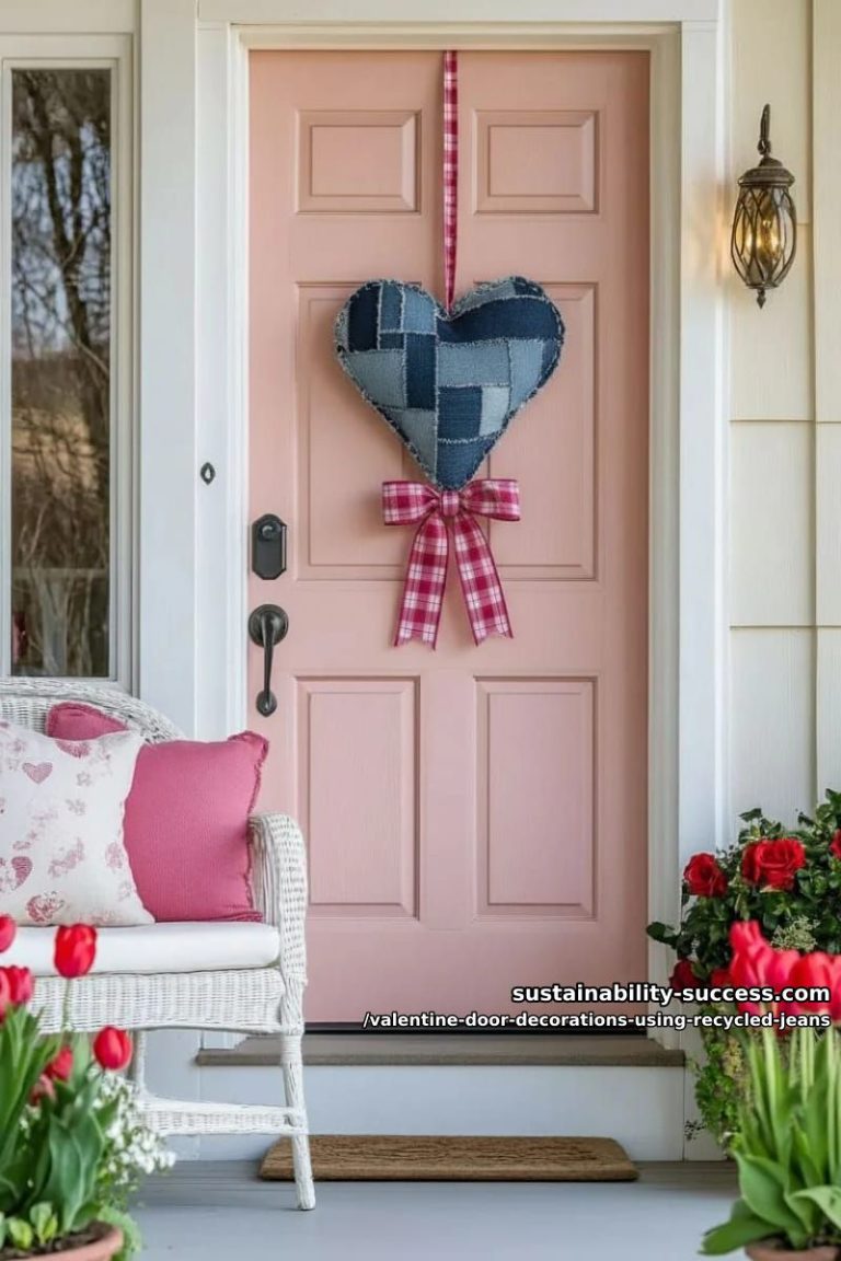 19 Playful Valentine Door Decorations Using Old Jeans for a Heart ...
