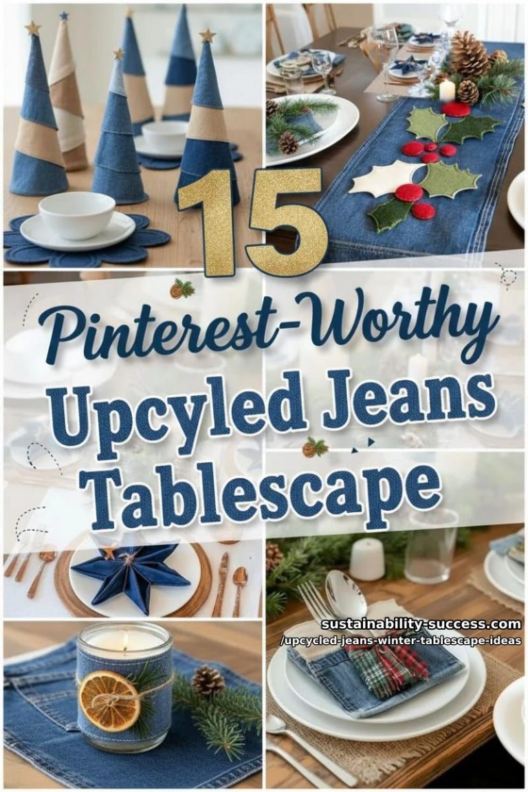 15 Unique Upcycled Jeans Winter Tablescape Ideas